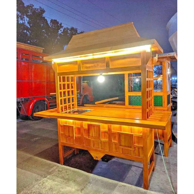 Jual Gerobak angkringan joglo lampu Led tanpa lubang tungku atau pakai ...