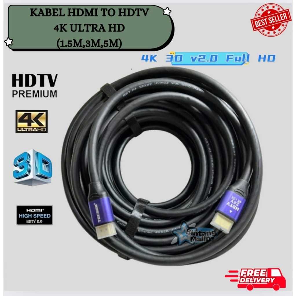 Jual KABEL HDMI HDTV 4K ULTRA HD HIGH QUALITY MERK TECSON | Shopee ...