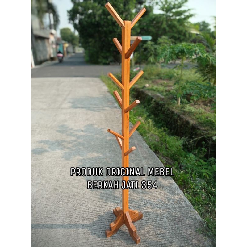 Jual stand hanger berdiri gantungan baju rak hanger tas hanger topi ...