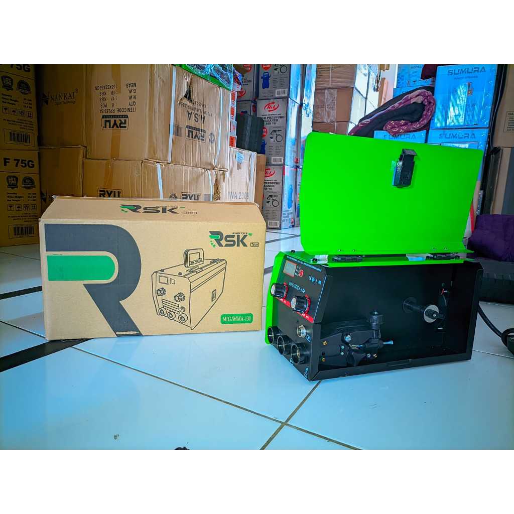 Jual RSK MESIN LAS MIG MMA 130 WELDING MACHINE MIGI GASLESS FREE KAWAT LAS 1KG | Shopee Indonesia
