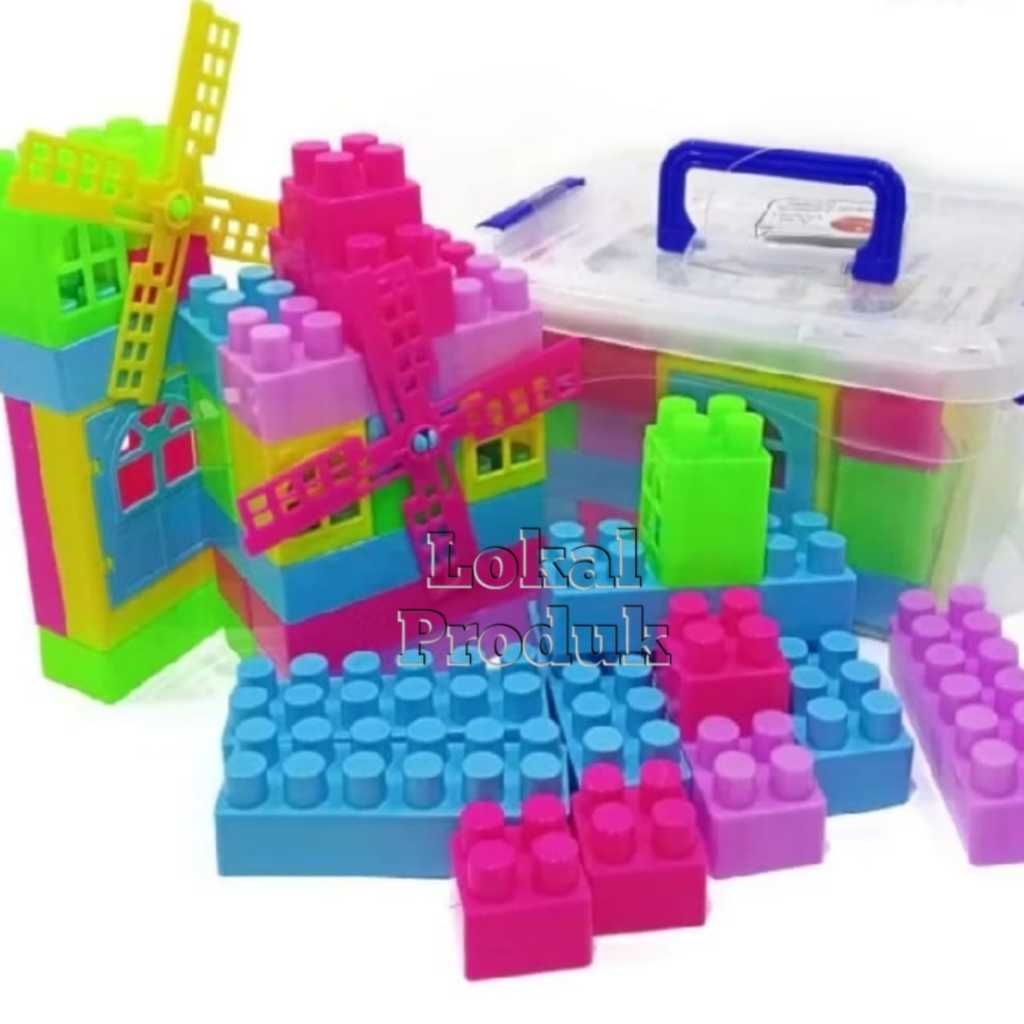 Jual Mainan Blok Balok Susun Murah kemasan Box LB 33 Mainan Anak Puzzle ...