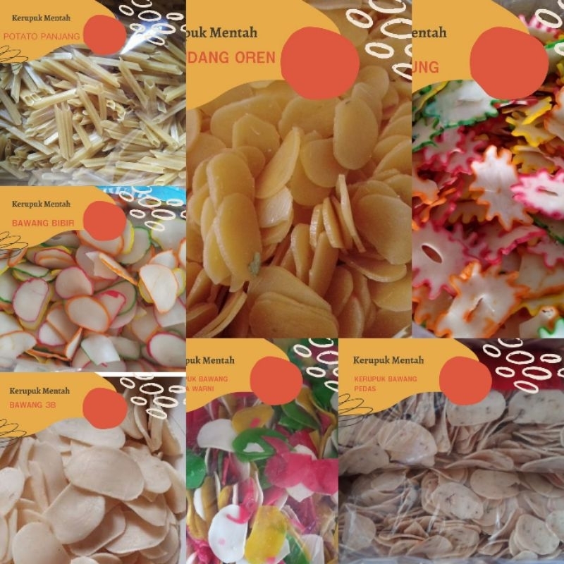 Jual ( 1500 GRAM) KERUPUK BAWANG MENTAH BAHAN SEBLAK / KRUPUK BAWANG ...