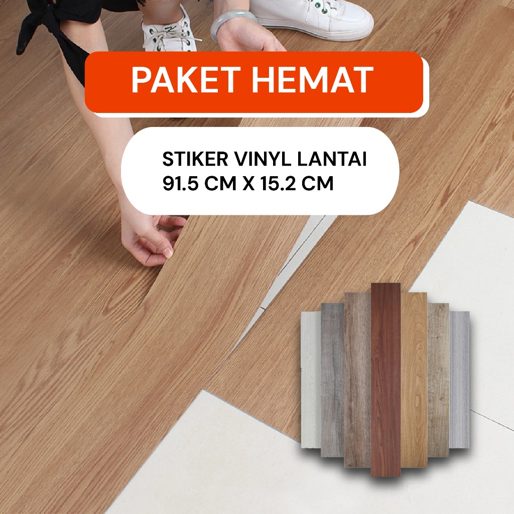 Jual PAKET HEMAT 36 LEMBAR | Stiker Lantai Vinyl Motif Kayu Dengan Lem Vinil Sticker 91,5CM X 15 ...