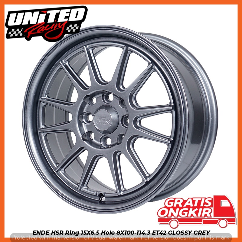 Jual VELG MOBIL RACING RING 15 UNTUK SIRION MARCH MIRAGE DATSUN GO FAMILIA R15 HSR ENDE GREY ...