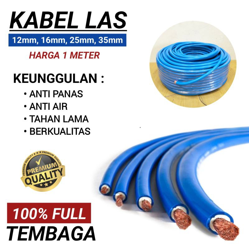 Jual Doziro kabel las listrik biru 12mm 16 mm 25 mm 35 mm Cable las ...