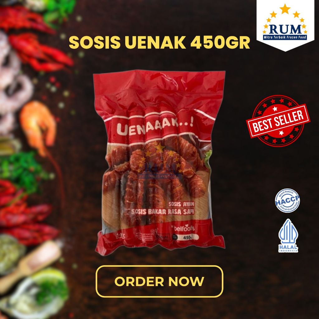 Jual Rumseafood/Beelfoods Sosis Uenak 450gr | Shopee Indonesia