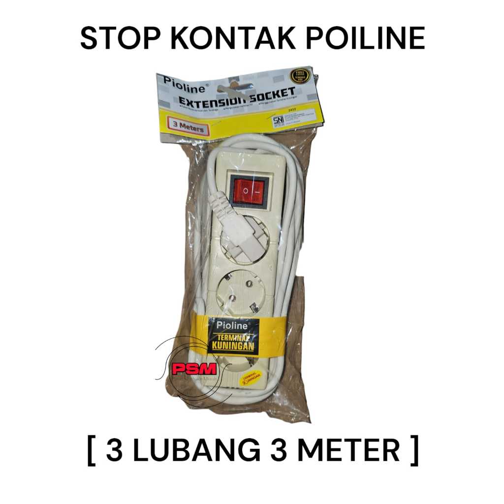 Jual PSM ~ STOP KONTAK + KABEL 2,3,4 LUBANG 1,5/3 METER SNI / TERMINAL ...