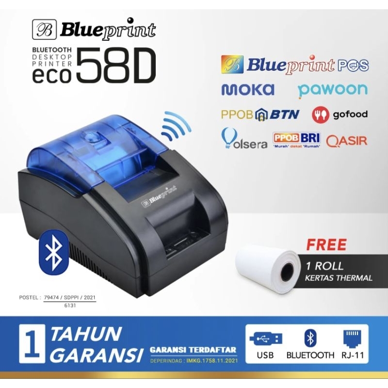 Jual printer struk bluetooth blueprint eco 58 (Baru/Garansi) | Shopee ...