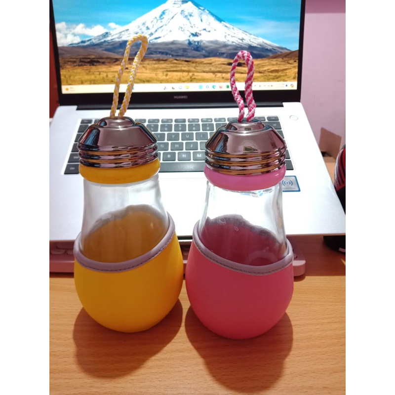 Jual Single Bulb Cup Botol kaca bentuk Bohlam lampu cantik bagus 400ml ...
