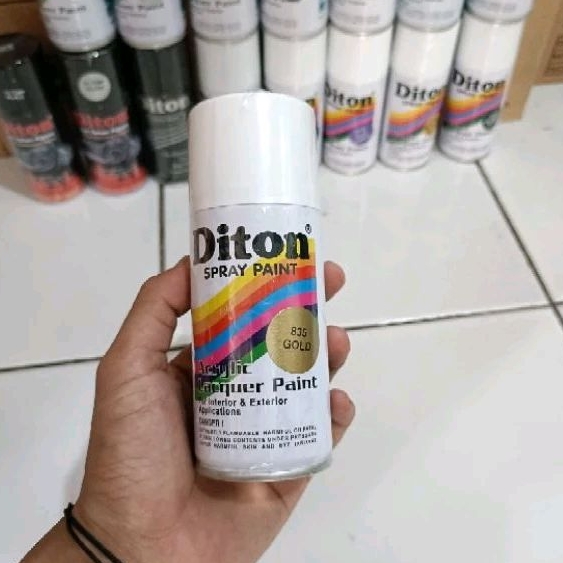 Jual Cat Semprot Diton 150cc 835 Gold Emas Spray Paint Pilok | Shopee ...