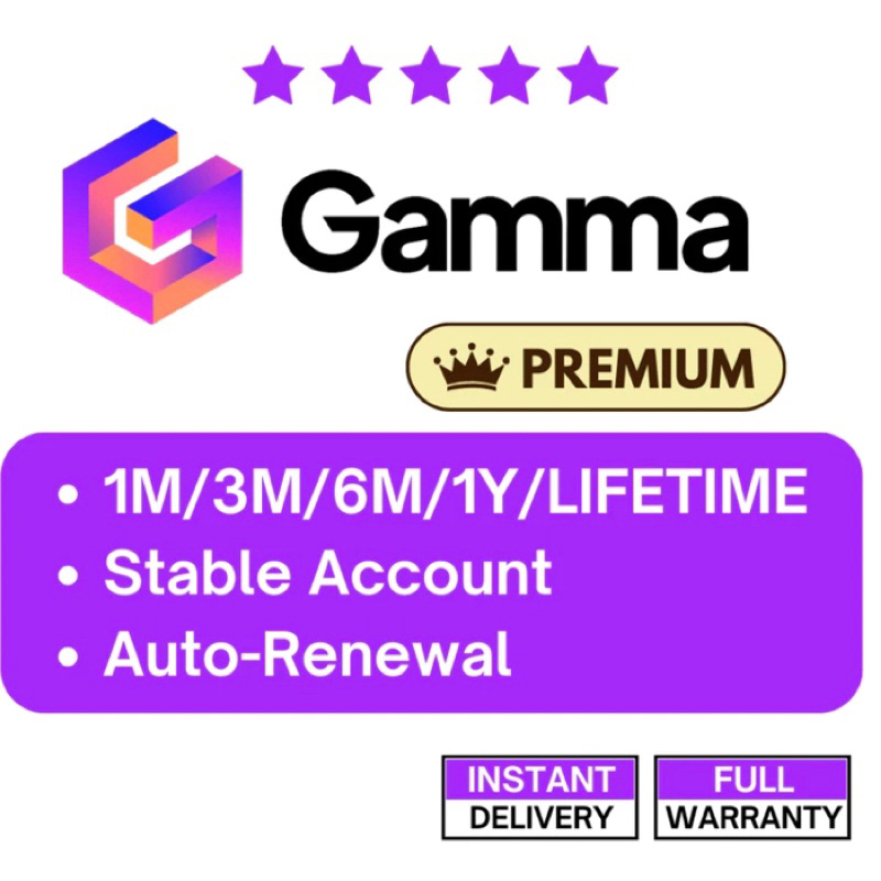 Jual GAMMA.APP AI Presentation Slides gamma pro | Full Warranty ...