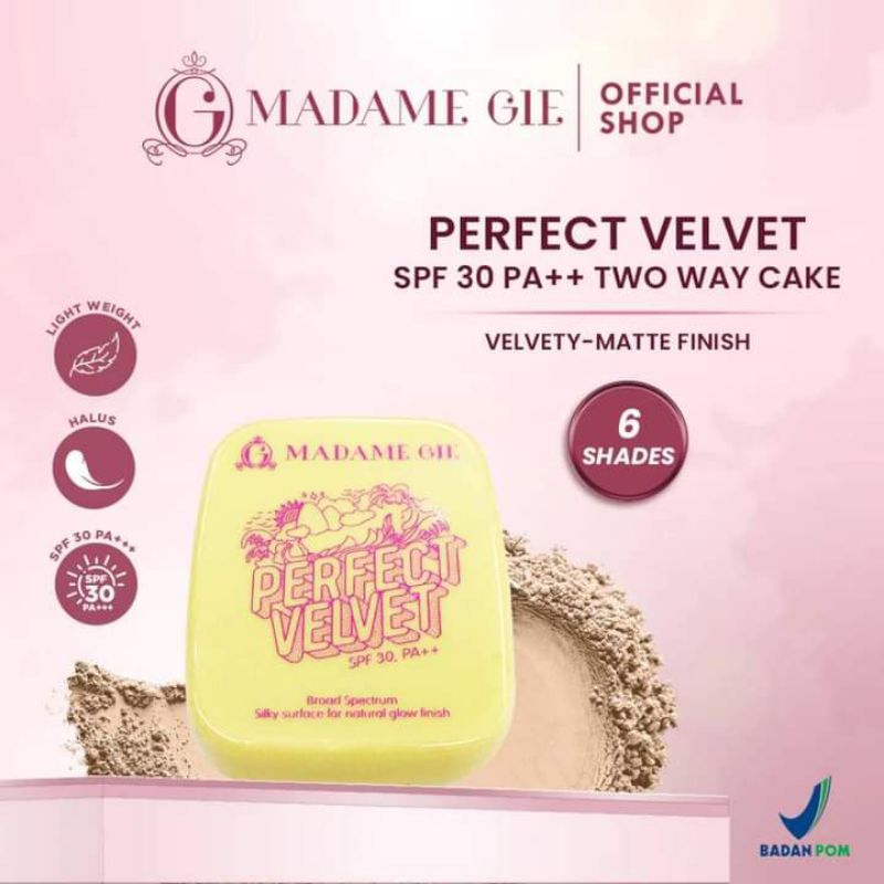 Jual Two Way Cake Madam gie PERFECT VELVET | 100% ORI | Shopee Indonesia