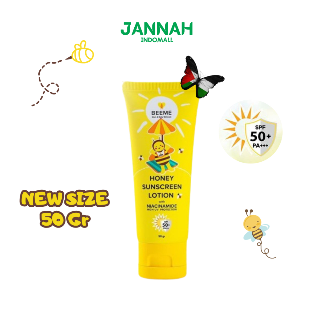 Jual Beeme Honey Sunscreen Lotion with Niacinamide SPF 50+++ 20gr ...