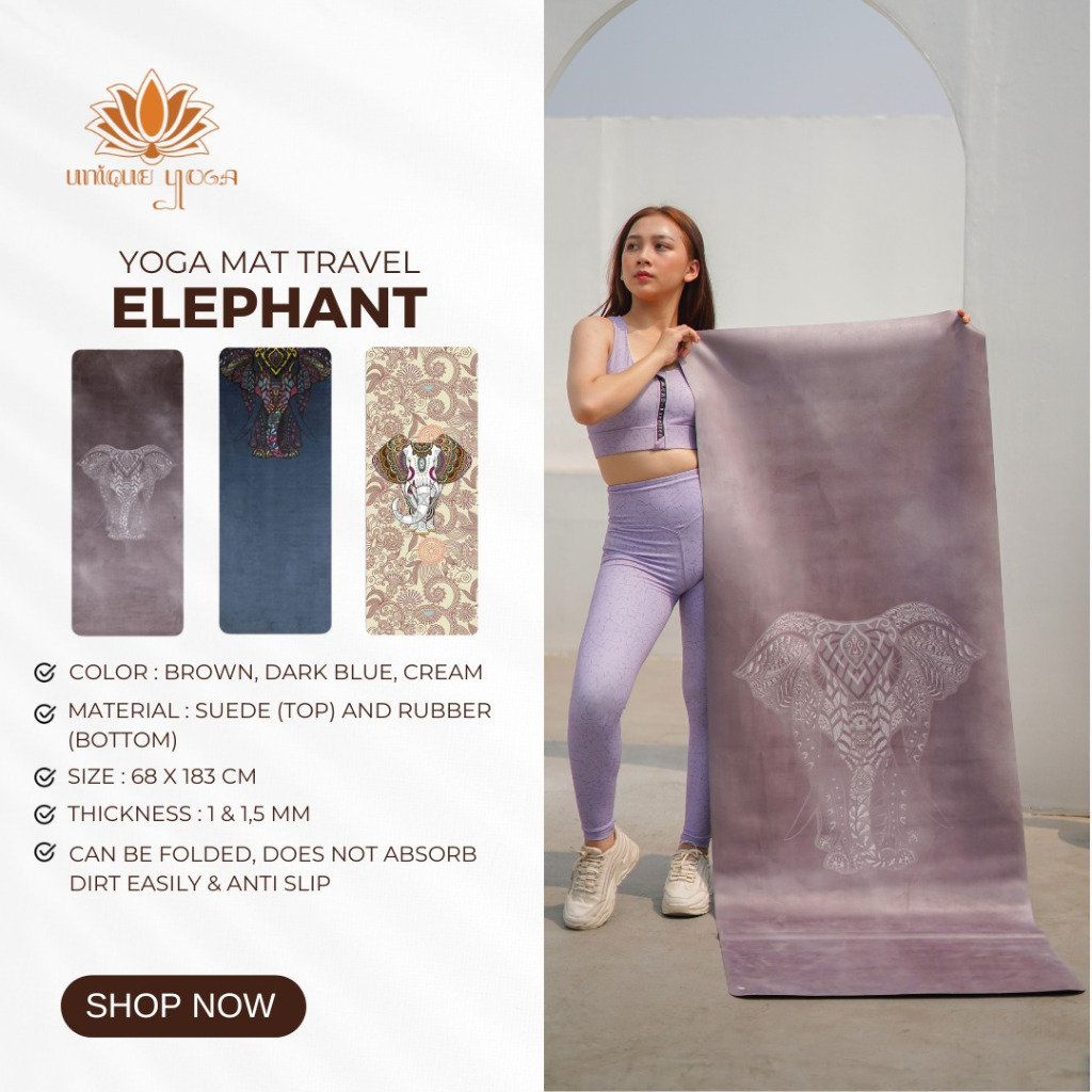 Jual Travel Mat Elephant 1mm & 1,5mm / Alas Yoga Tipis / Matras Yoga ...