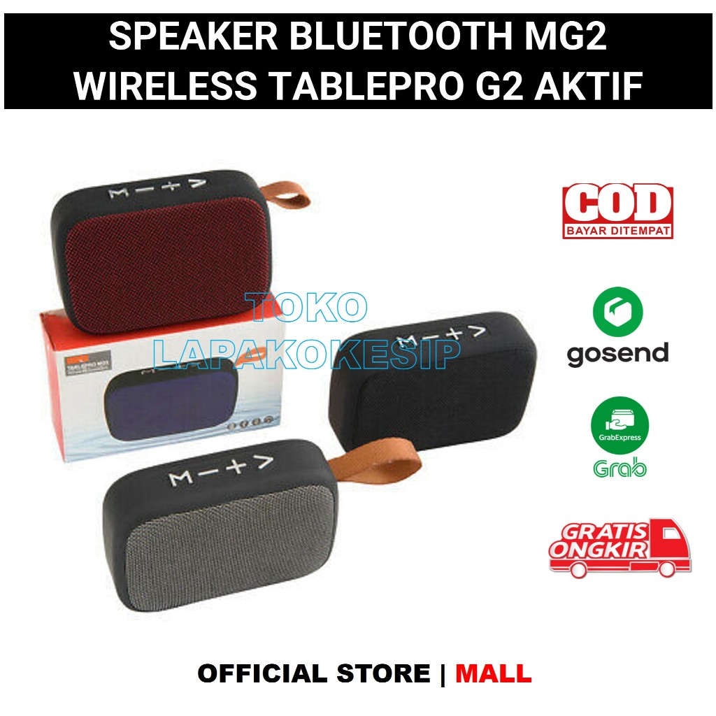 Jual Speaker Mini Bluetooth MG2 Wireless G2 Portabel Full Bass Tablepro G2 Speaker Meja USB Port ...