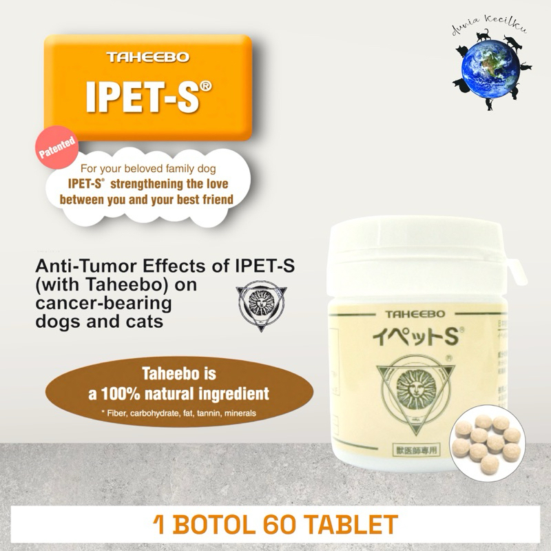 Jual IPET-S Taheebo Anti Tumor & Cancer Cats Dogs (1 Botol 60 Tablet) | Shopee Indonesia