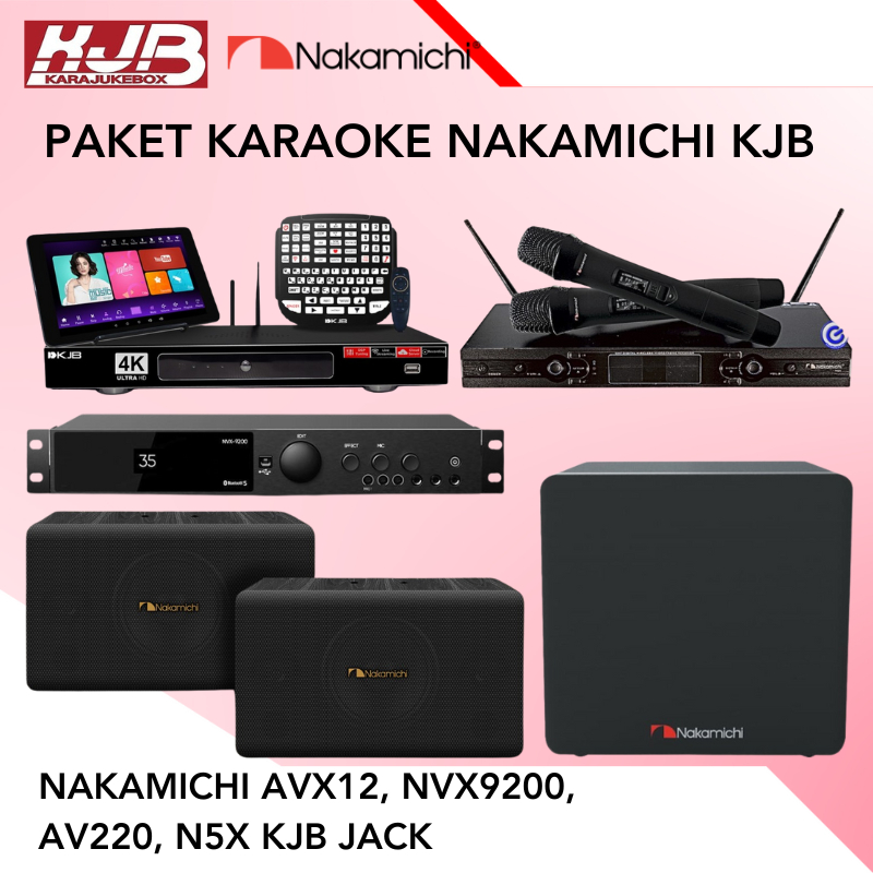 Jual PAKET KARAOKE NAKAMICHI AVX12 SUBWOOFER NVX9200 AMPLIFIER AV220 SPEAKER N5X WIRELESS ...
