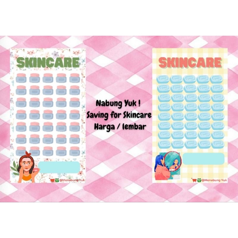 Jual Nabung Yuk ! Kertas Saving for Skincare ukuran A6 (harga/lembar ...