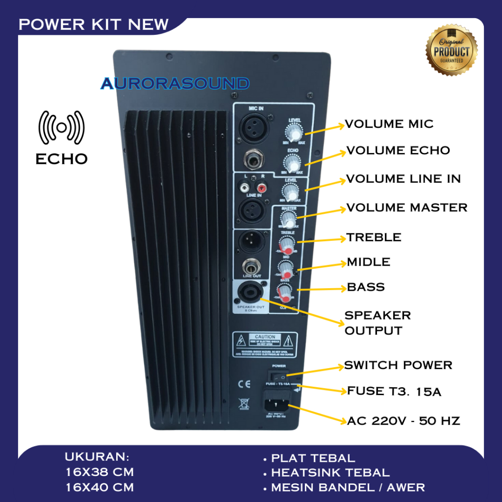 Jual POWER KIT NEW MESIN KIT SPEAKER AKTIF 1000-1200 WATT UNTUK 12 IN ...
