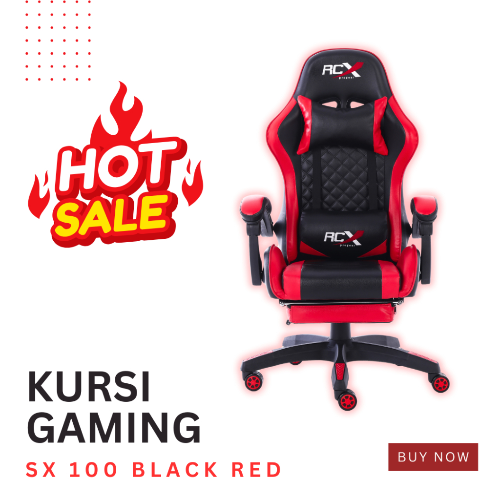 Jual Kursi Gaming RCX SX100 MERAH - Kursi Komputer Kursi Kantor Nyaman ...