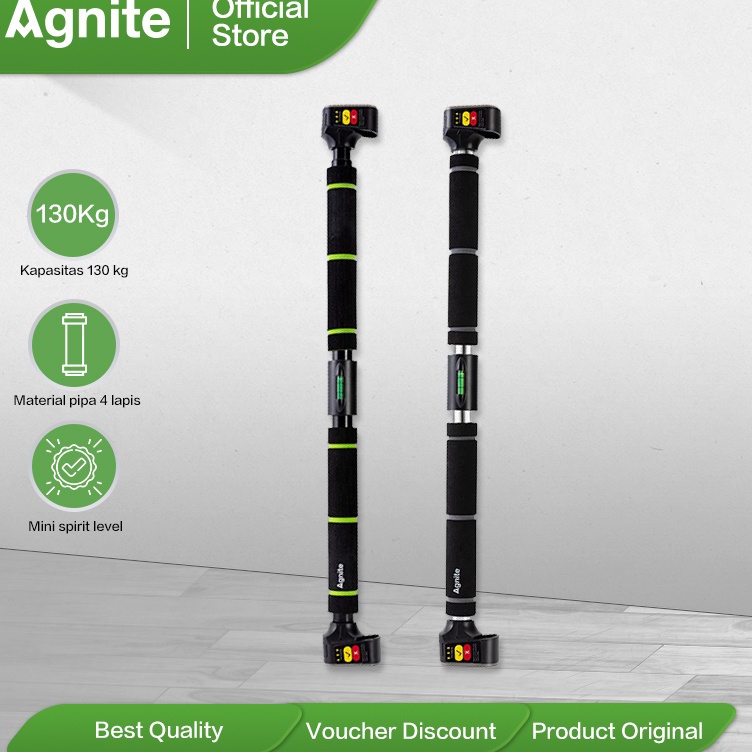 Jual Serba Serbu Agnite Adjustable Pull Up Bar Chin Up Doorway Door Bar ...