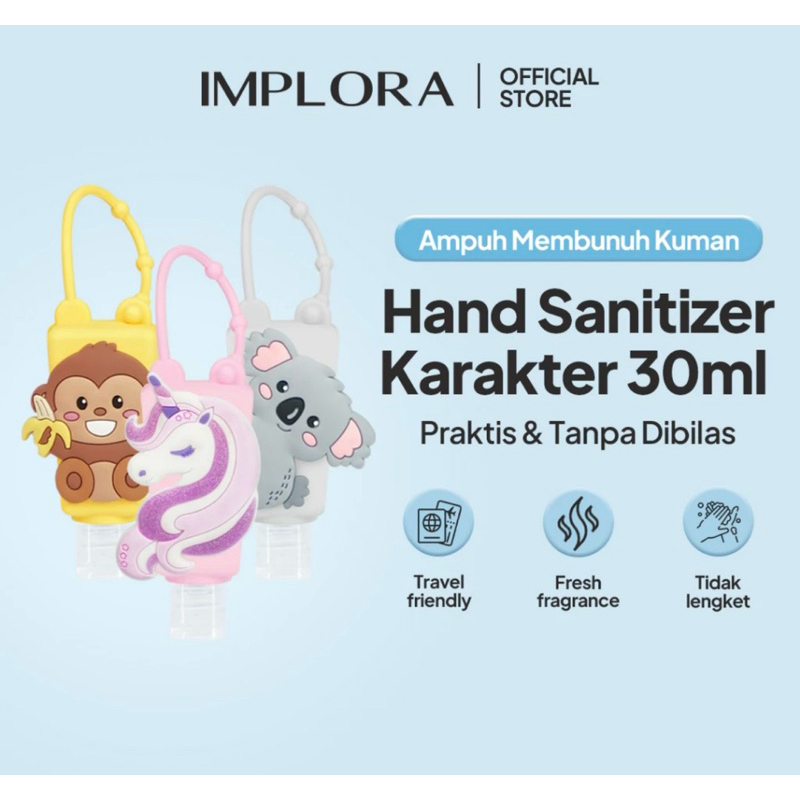 Jual IMPLORA Hand Sanitizer Gel Karakter 30ml | Shopee Indonesia