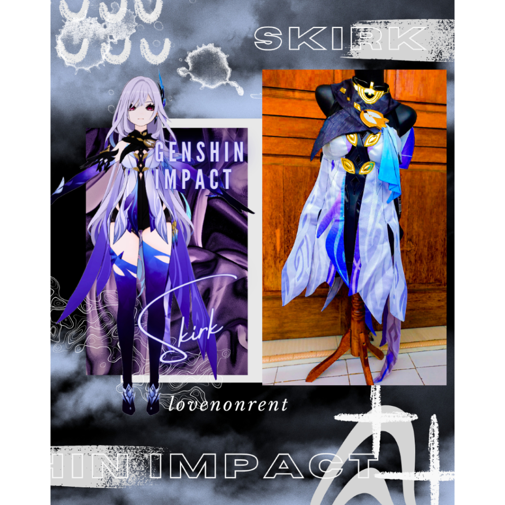 Jual Genshin Impact Skirk Costume Cosplay Rental Fullset (Kostum ...