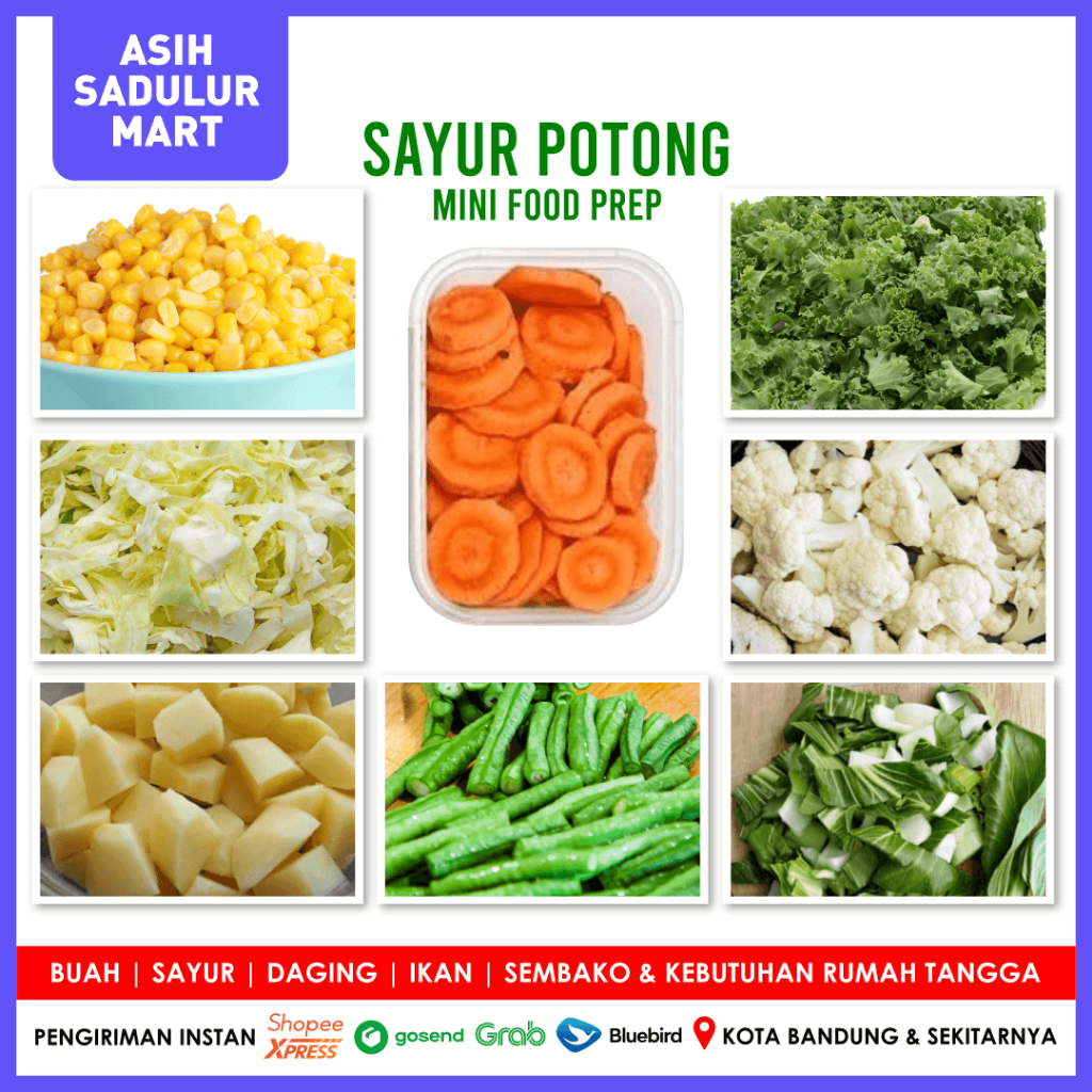 Jual Aneka Sayur Potong Siap Pakai / Foodprep Mini Promo Bandung ...