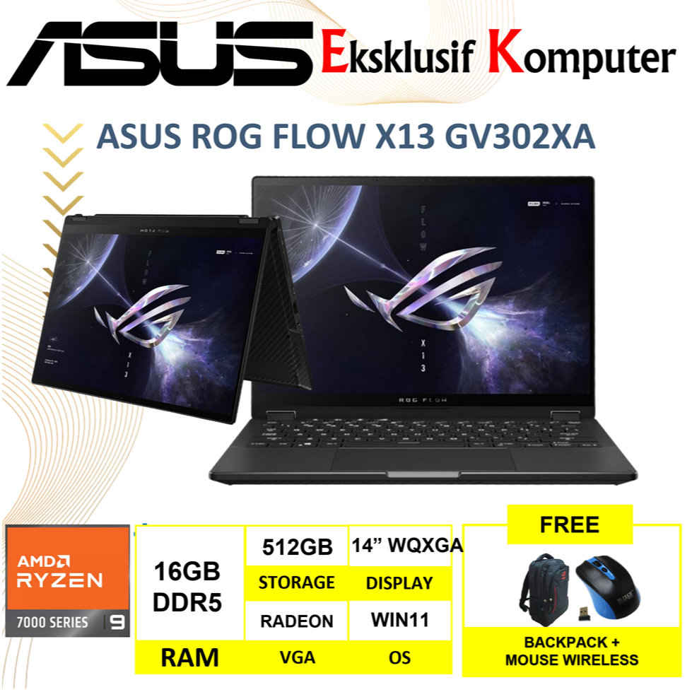 Jual Asus ROG Flow X13 GV302XA Ryzen 9 7940HS 16GB DDR5 512GB SSD 13 ...