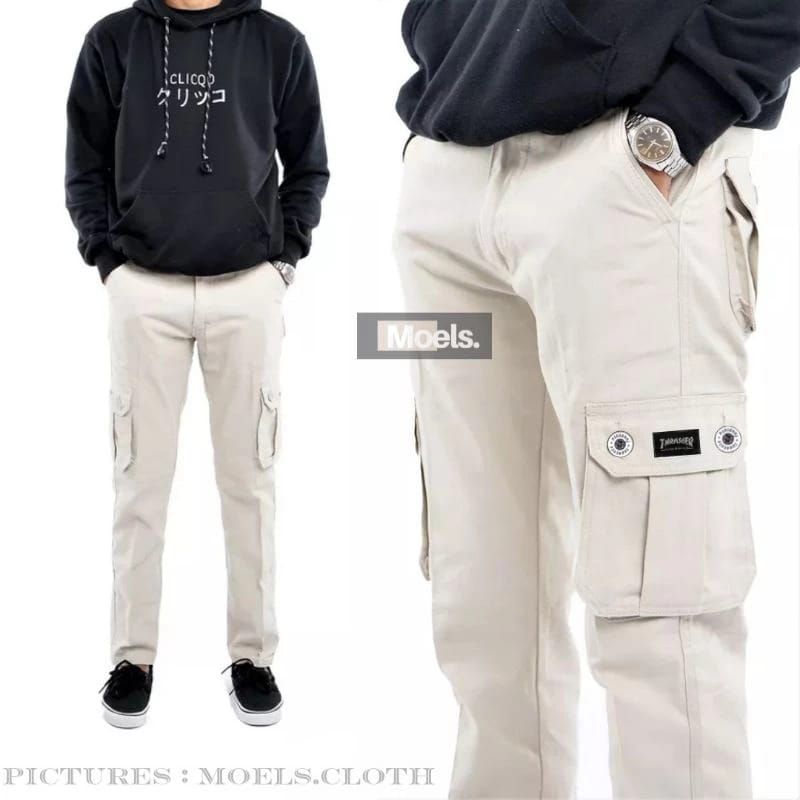 Jual CELANA CARGO PANJANG PRIA KAIN KATUN CELANA KARGO COWOK DEWASA ORIGINAL ARMY HITAM DISTRO ...