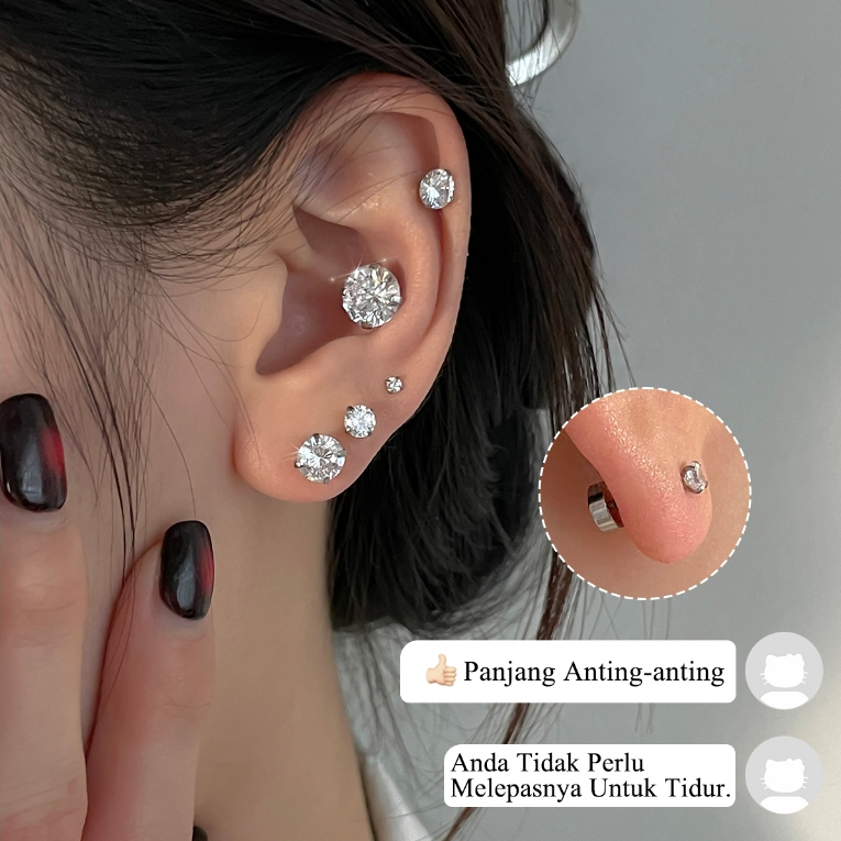 Jual Anting-anting titanium medis untuk wanita, menjaga lubang telinga ...