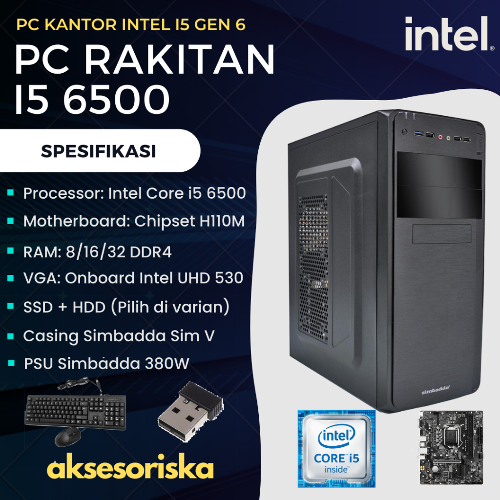 Jual PAKET CPU / PC RAKITAN Komputer Intel Core i5 6500 DDR4 Intel i5 Gen 6 | Shopee Indonesia