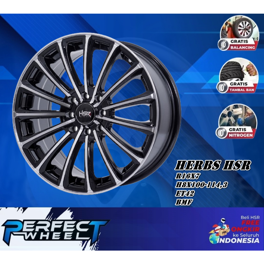 Jual Velg Racing R16 Hsr Herbs Velg Modifikasi Agya Mobilio Datsun ...