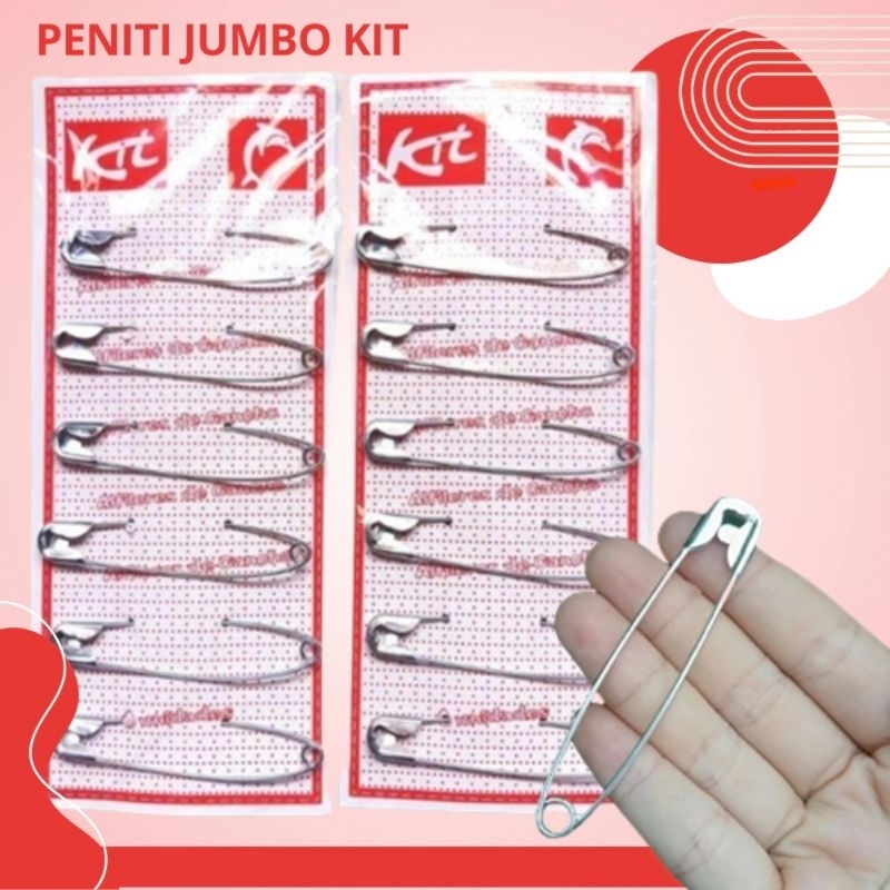 Jual 1 lembar isi 6pc Peniti Jumbo Untuk Seprei / Peniti Besar / Alat ...