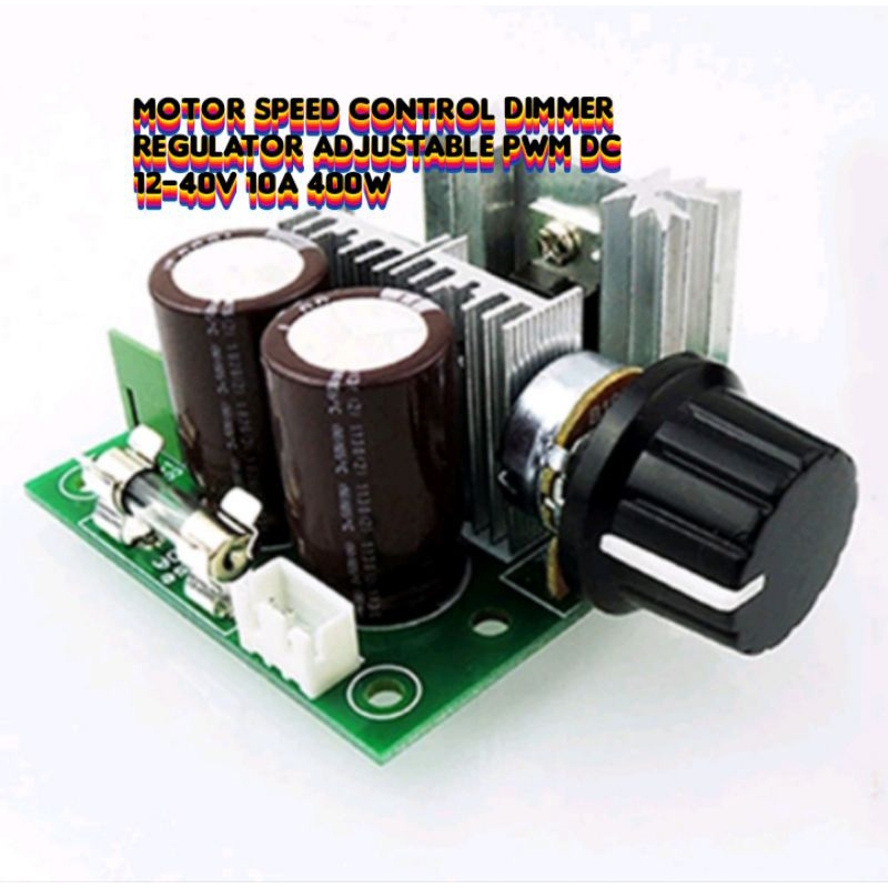 Jual Motor Speed Control Dimmer Regulator Adjustable PWM DC 12-40V 10A ...