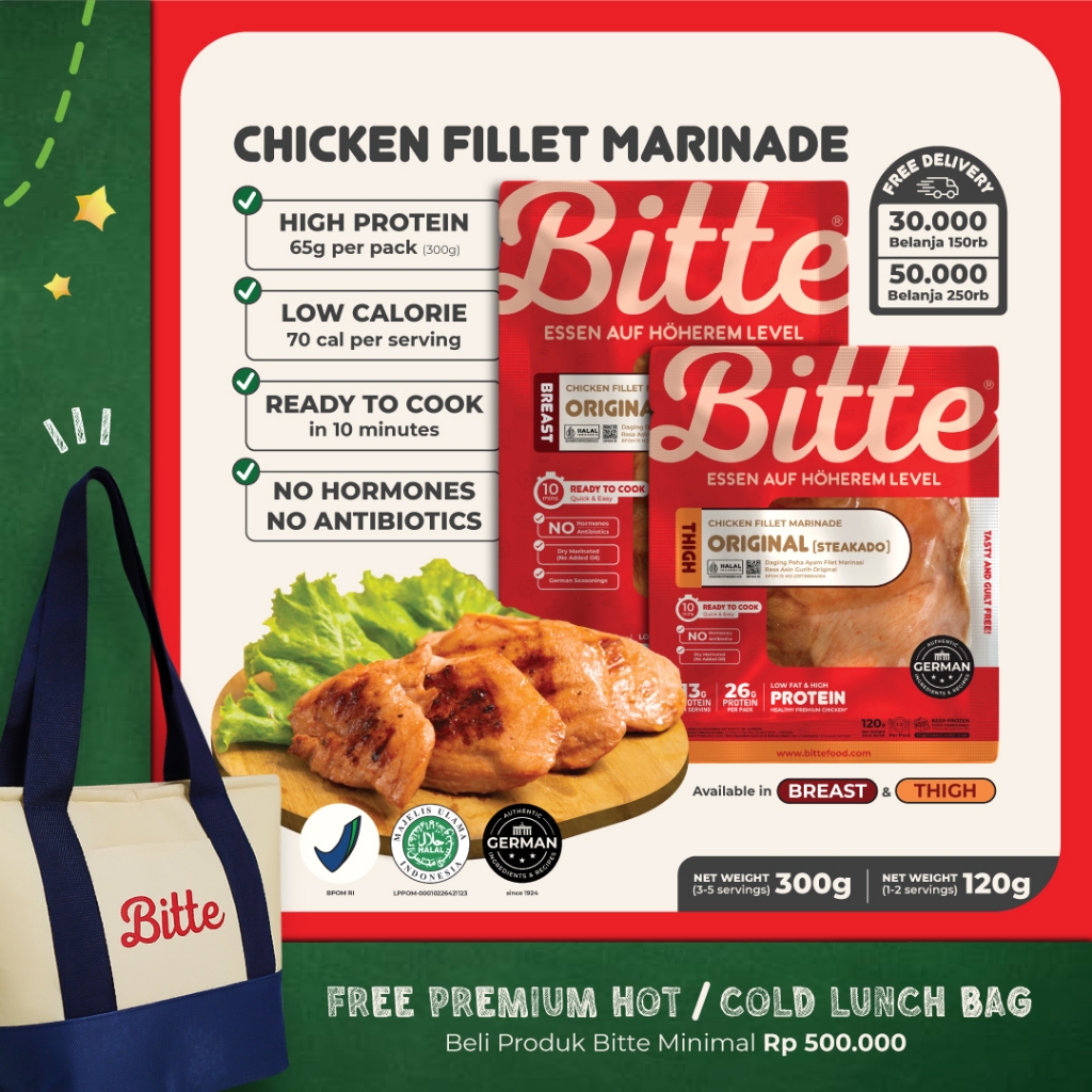 Jual Bitte Healthy Frozen Chicken Marinade High Protein Low Calorie ...
