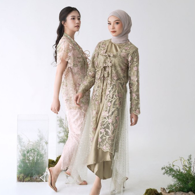 Jual Aura Label Gladys Top In Olive Green Shopee Indonesia