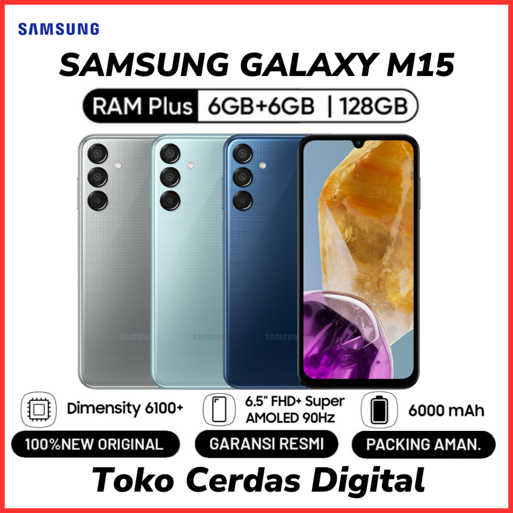Jual SAMSUNG GALAXY M15 5G 6/128GB Garansi Resmi 12 Bulan | Shopee ...