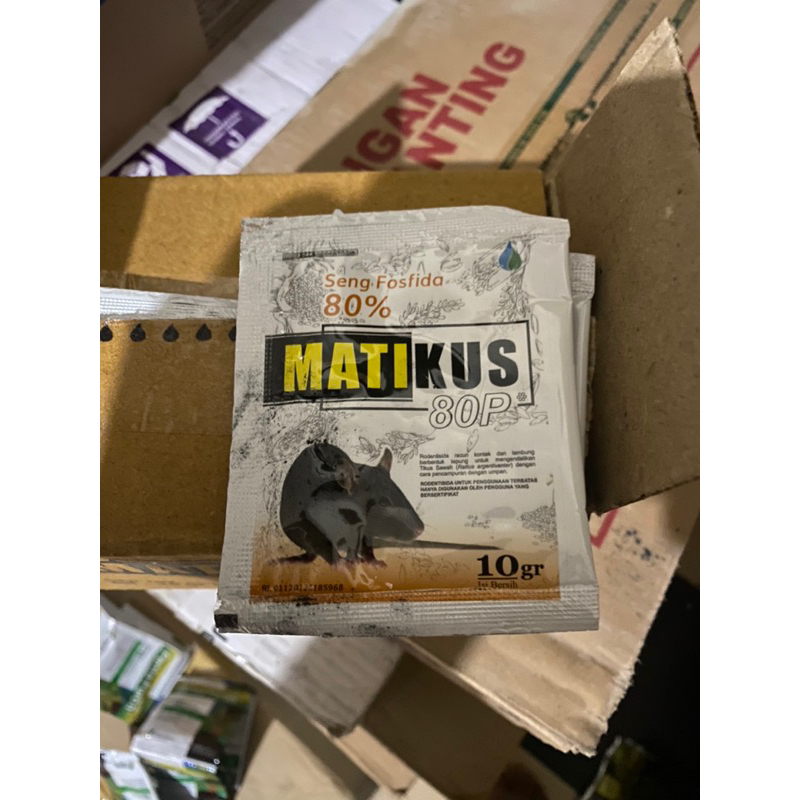 Jual Rodentisida MATIKUS 80P 10gram Racun Tikus Seng Fosfida 10gram ...