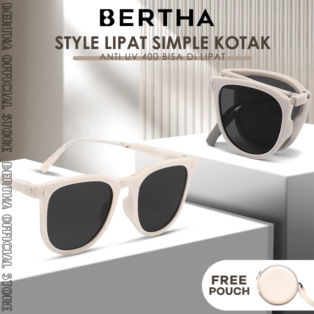 Jual Bertha Kacamata Sunglasses Anti uv 400 Style Lipat Simple Fashion ...