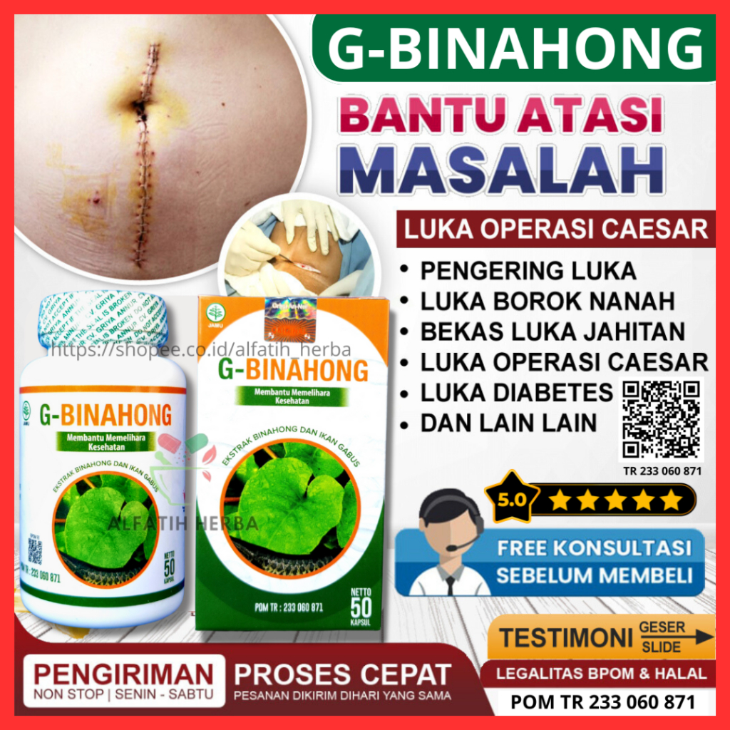 Jual G-BINAHONG ORIGINAL Ekstrak Daun Binahong Plus Ekstrak Ikan Gabus Obat Pasca Operasi Semua ...