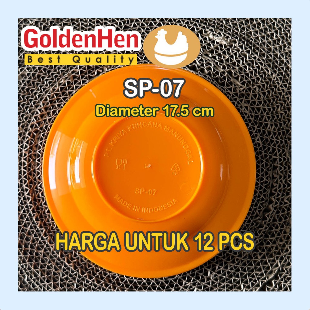 Jual SP-07 isi 12pcs Piring Saji Plastik 17.5cm 7inch / Piring Kuah ...