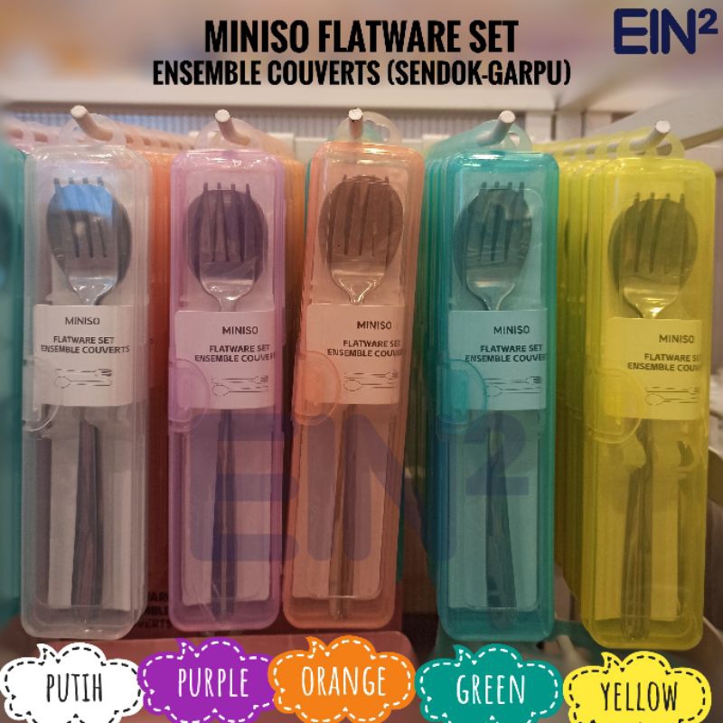 Jual Miniso Flatware Cutlery Set - Sendok Garpu | Shopee Indonesia
