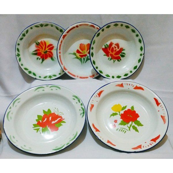 Jual Piring Seng Piring Jadul Piring Makan Jadul Motif Bunga Piring ...