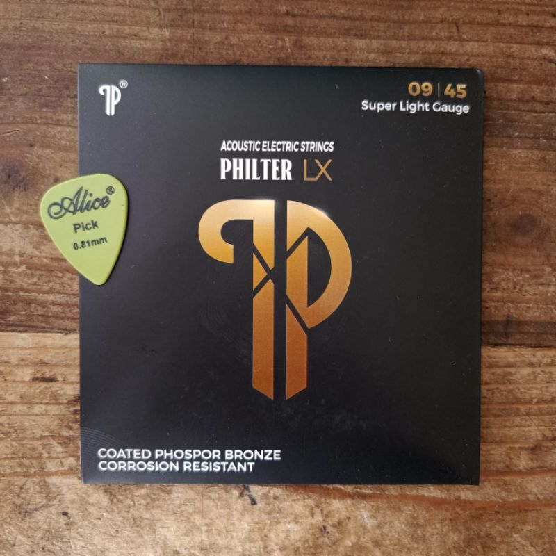 Jual Senar Gitar Acoustic Philter LX 09/45 Original Phospor Bronze ...