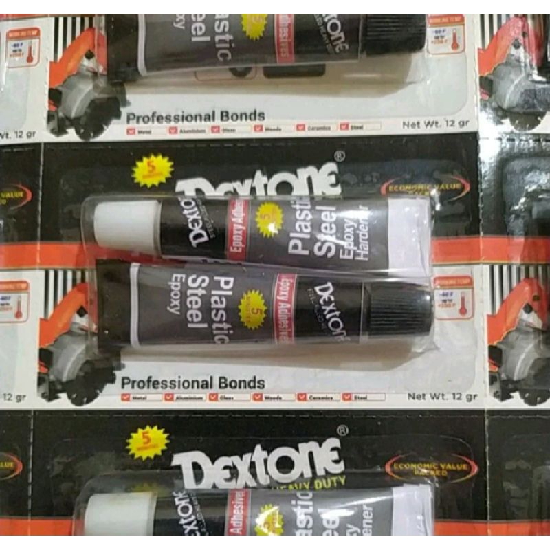 Jual lem besi kayu serbaguna/lem dextone 5 menit 12gr lem besi kayu ...