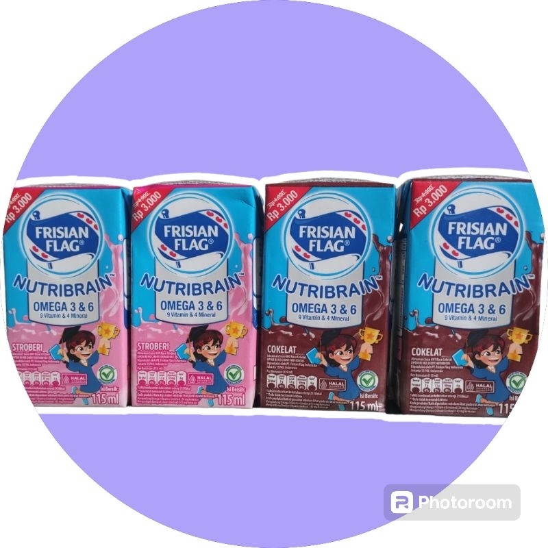 Jual susu frisian flag nutribrain omega 3&6 UHT Coklat dan strawberry 115ml | Shopee Indonesia