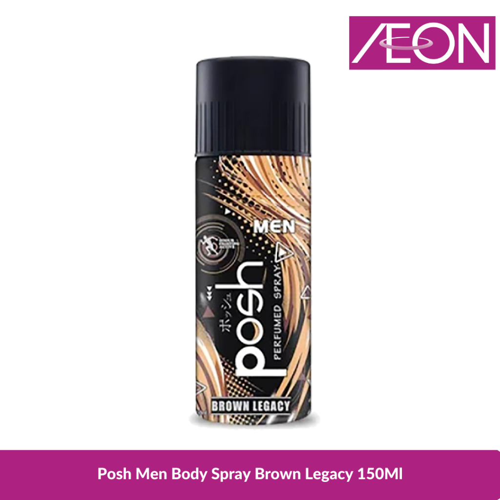 Jual Posh Men Body Spray Brown Legacy 150Ml | Shopee Indonesia