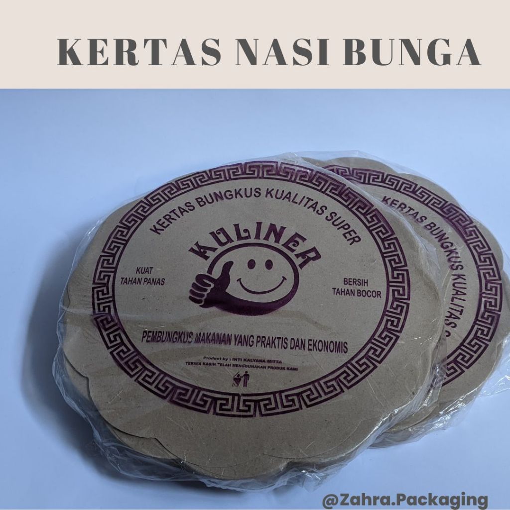 Jual kertas nasi bunga isi per pack 150pcs&250pcs untuk alas piring ...