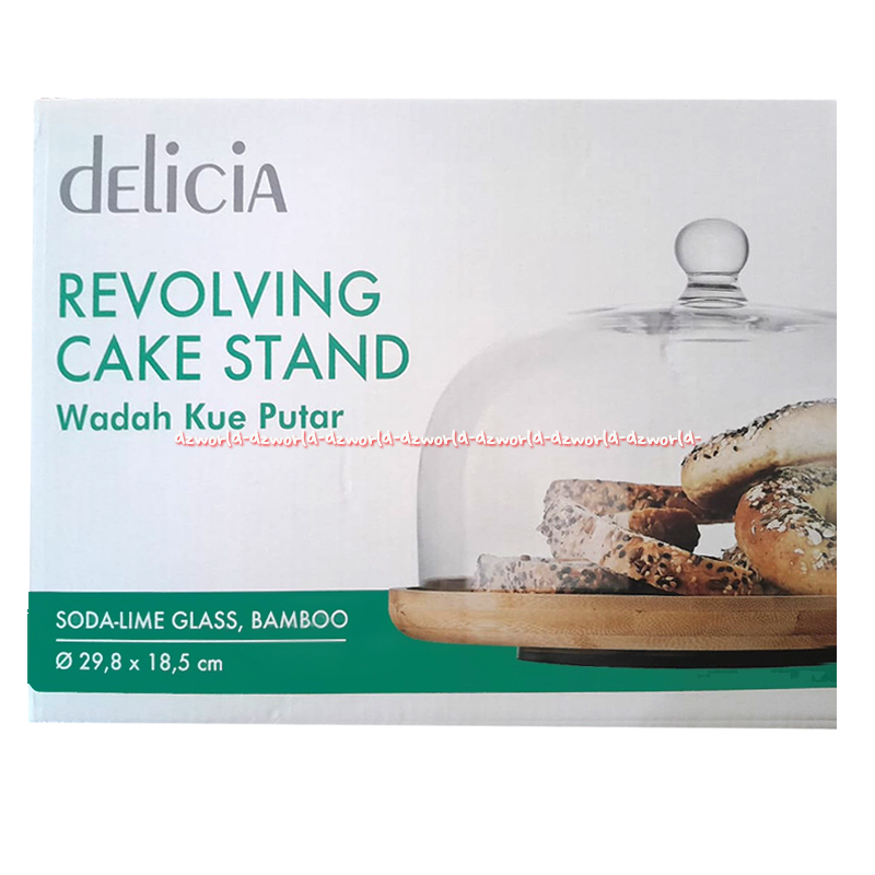 Jual Delicia Harvest Glass Round Tempat Kue Dengan Tutup Kaca Bulat ...